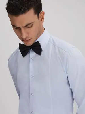 REISS Marcelsoft Cotton Marcella Tuxedo Shirt Regular-fit - Blue