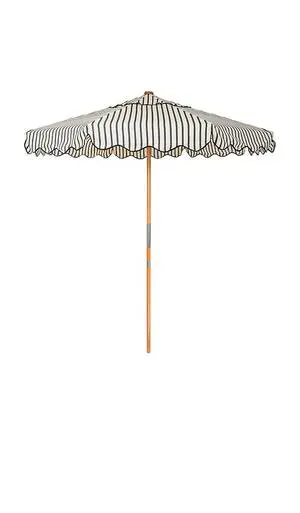 BUSINESS & PLEASURE Market Umbrella In Black - Monaco Black Stripe
