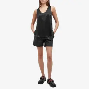 WEEKEND BY MAX MARA Virgola Leather Shorts By