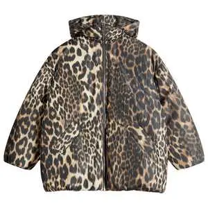GANNI Leopard Print Puffer Jacket