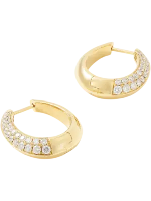 ANITA KO 18-karat Diamond Hoop Earrings - Gold