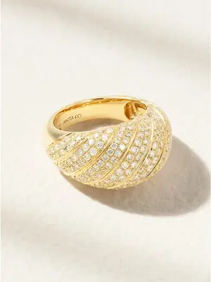 ANITA KO Domed 18-karat Diamond Ring - Gold