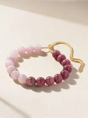 Carolina Bucci Bowery Downtown 18-karat Gold, Rhodonite, Quartz And Lurex Necklace - Multi