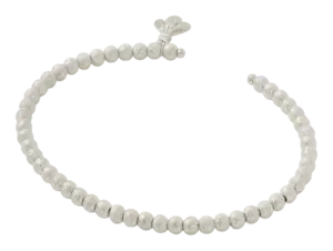 Carolina Bucci 18-karat White Gold Florentine Finish Beaded Bracelet - Silver