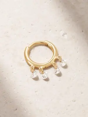 PERSEE Bohème 18-karat Diamond Single Hoop Earring - Gold