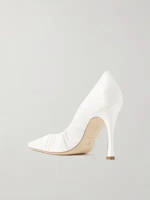 DANIELLE FRANKEL Nala Ruched Satin Pumps