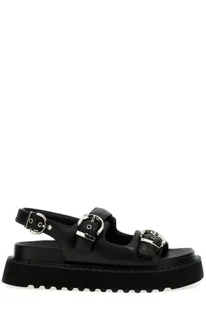 Pinko PINKO Buckle Strap Platform Sandals - Black