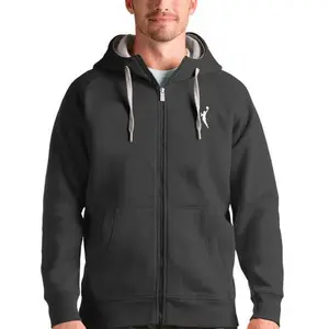 ANTIGUA Full-zip Fleece Hoodie - Charcoal