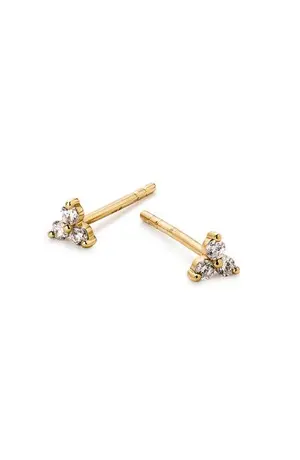 ANA LUISA Diamond Trefoil Stud Earrings In Recycled
