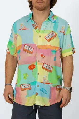 BAJA LLAMA Fresh Squeezednighthawk Button Up - Multi