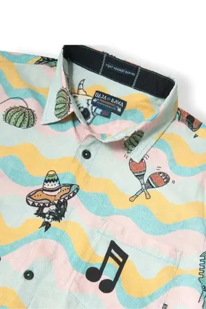 BAJA LLAMA Ay Caramba7-seas Button Up