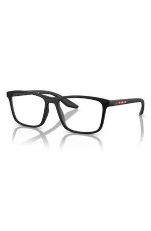 Prada 56mm Pillow Optical Glasses - Rubber Black