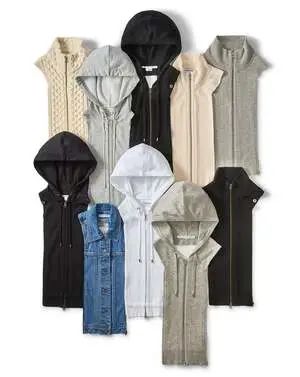 Veronica Beard Hoodie Dickey - Heather Grey