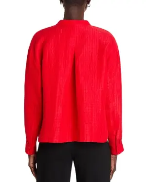 Eileen Fisher Mandarin Collar Top