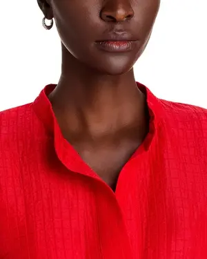 Eileen Fisher Mandarin Collar Top