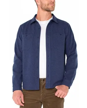 LIVERPOOL Long Sleeve Button Front Knit Shirt - Midnight