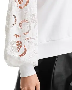 Cinq À Sept Embroidered Paisley Pullover Sweatshirt