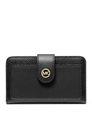 Michael Kors Tab Pocket Bifold Wallet - Black