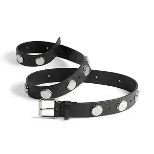 Balenciaga Bottle Caps Leather Belt
