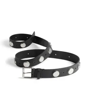 Balenciaga Bottle Caps Leather Belt
