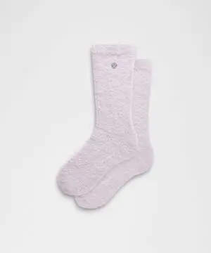 Lululemon Fuzzy Crew Socks - Sheer Violet