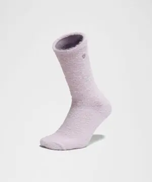 Lululemon Fuzzy Crew Socks - Sheer Violet