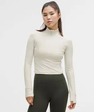 Lululemon Lululemon It's Rulu Cropped Half Zip Bone