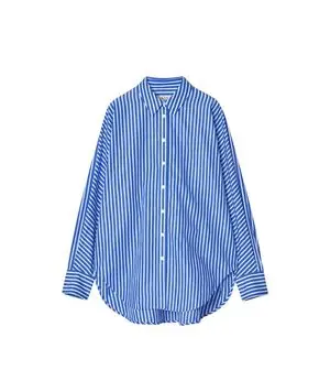 Cos Relaxed Fit Cotton Shirt - Blue
