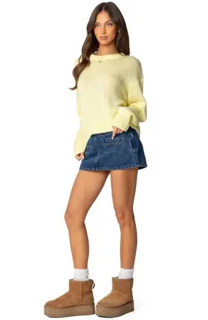 EDIKTED Kyrah Oversized Sweater - Yellow