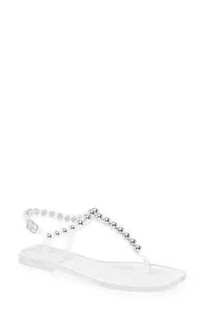 Jeffrey Campbell Jeffrey Campbell Plated Embellished Sandals Clear Silver