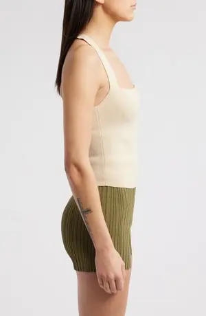 Cult Gaia Crawford Rib Tank - Beach