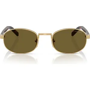 Prada 52mm Oval Sunglasses - Gold