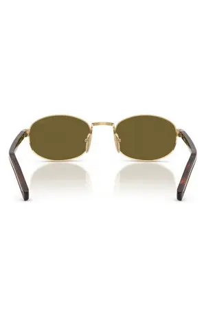 Prada 52mm Oval Sunglasses - Gold