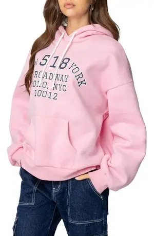 EDIKTED New York Oversized Hoodie - Light-pink