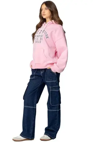 EDIKTED New York Oversized Hoodie - Light-pink