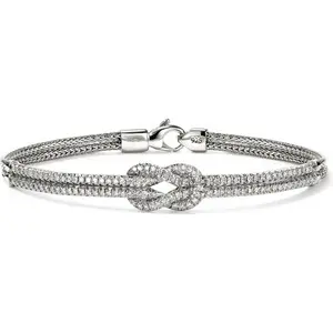 John Hardy John Hardy Sterling Silver Diamond Love Knot Bracelet Silver