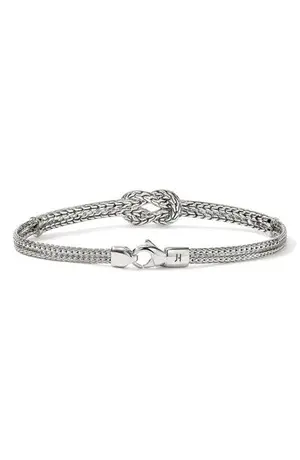 John Hardy Sterling Diamond Love Knot Bracelet - Silver