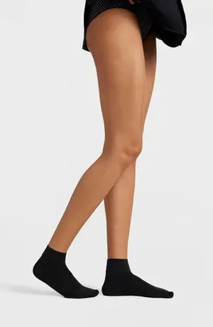 Commando Opaque Ankle Socks - Black