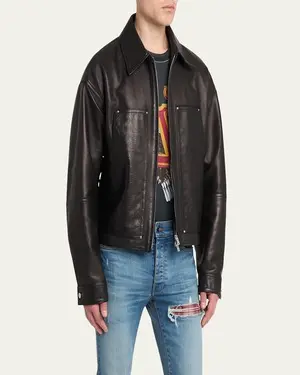 Amiri Ma Quad Leather Work Jacket