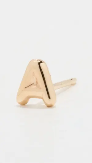 ARIEL GORDON 14k Mini Helium Initial Stud Earring