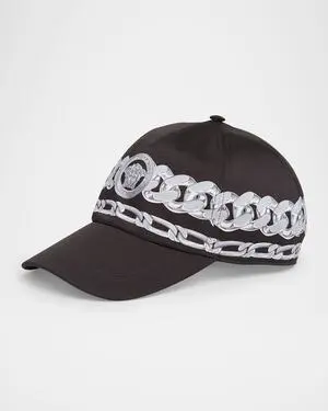 Versace Versace Medusa Chains Baseball Cap - Blacksilver