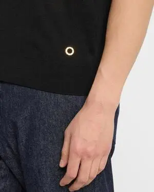 Stefano Ricci Apos;s Knit Short-sleeve Polo Sweater - Black