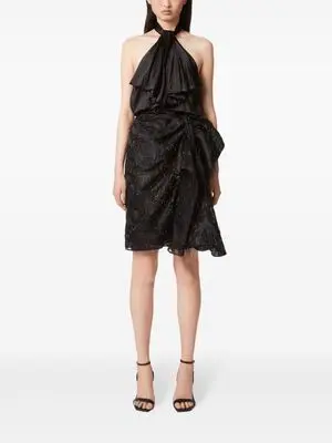 Nina Ricci Asymmetric Bow Jacquard Skirt