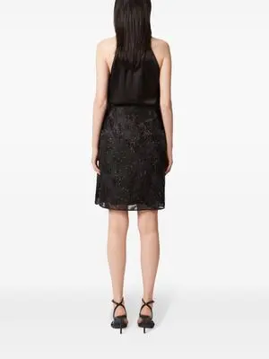 Nina Ricci Asymmetric Bow Jacquard Skirt
