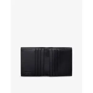 Prada Triangle-logo Grained Leather Wallet - Black
