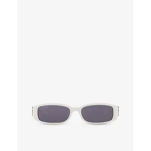 Gucci Gg1661s Rectangle-frame Sunglasses - White
