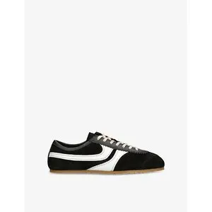 Dries Van Noten Dustin Stripe Leather Low-top Trainers - Black