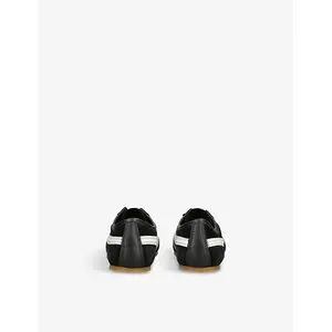 Dries Van Noten Dustin Stripe Leather Low-top Trainers - Black