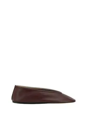 Le Monde Beryl Le Monde Beryl Leather Moon Ballerinas - Brown