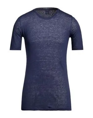 120% Lino 120% LINO Basic Linen T-Shirt Navy
